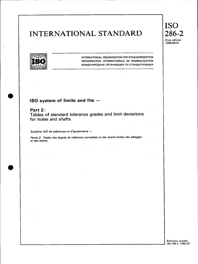 Iso 286-2-1988 | PDF