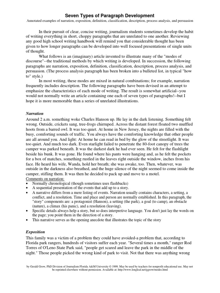 Paragraph Development | PDF