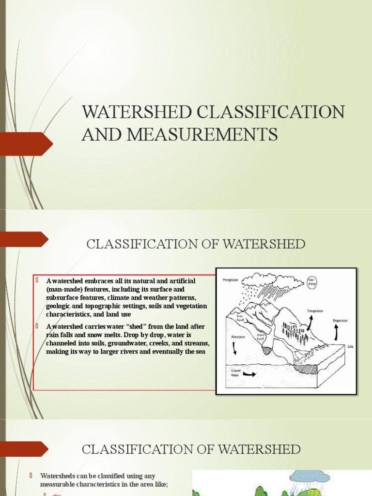 Lecture 2 - Watershed Classification and Measurements | PDF | Drainage ...