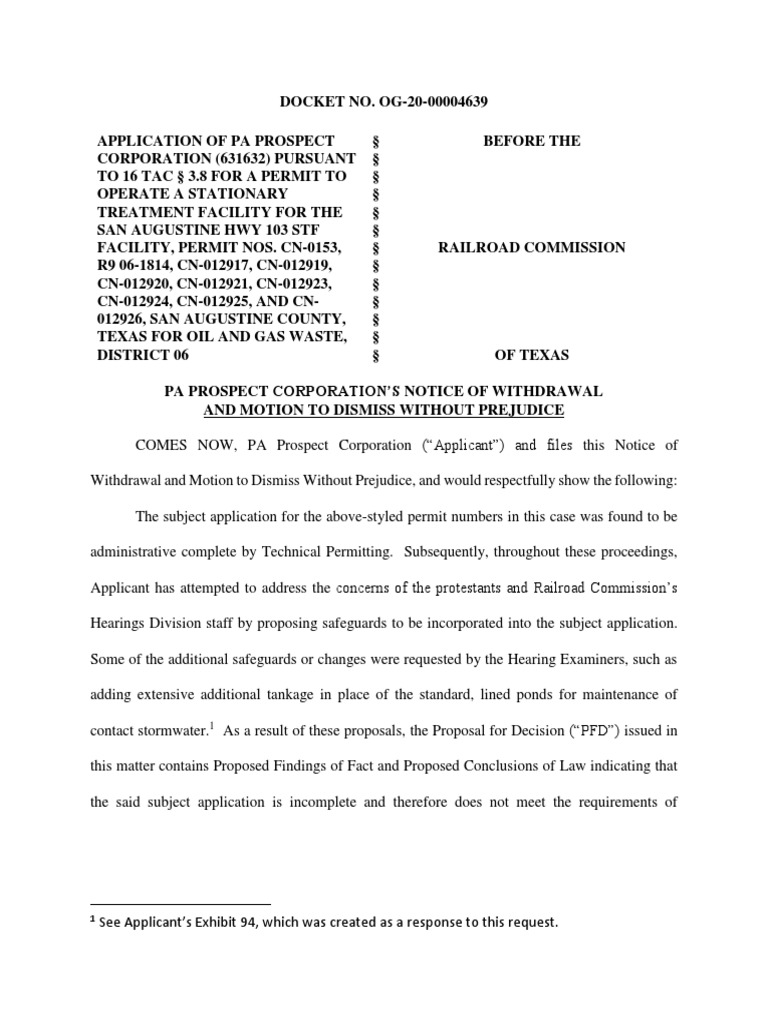 PA Prospect Motion To Dismiss | PDF | Government | Legal Procedure