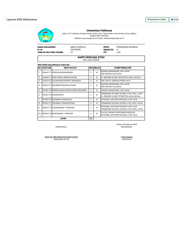 KRS Semester 4 | PDF