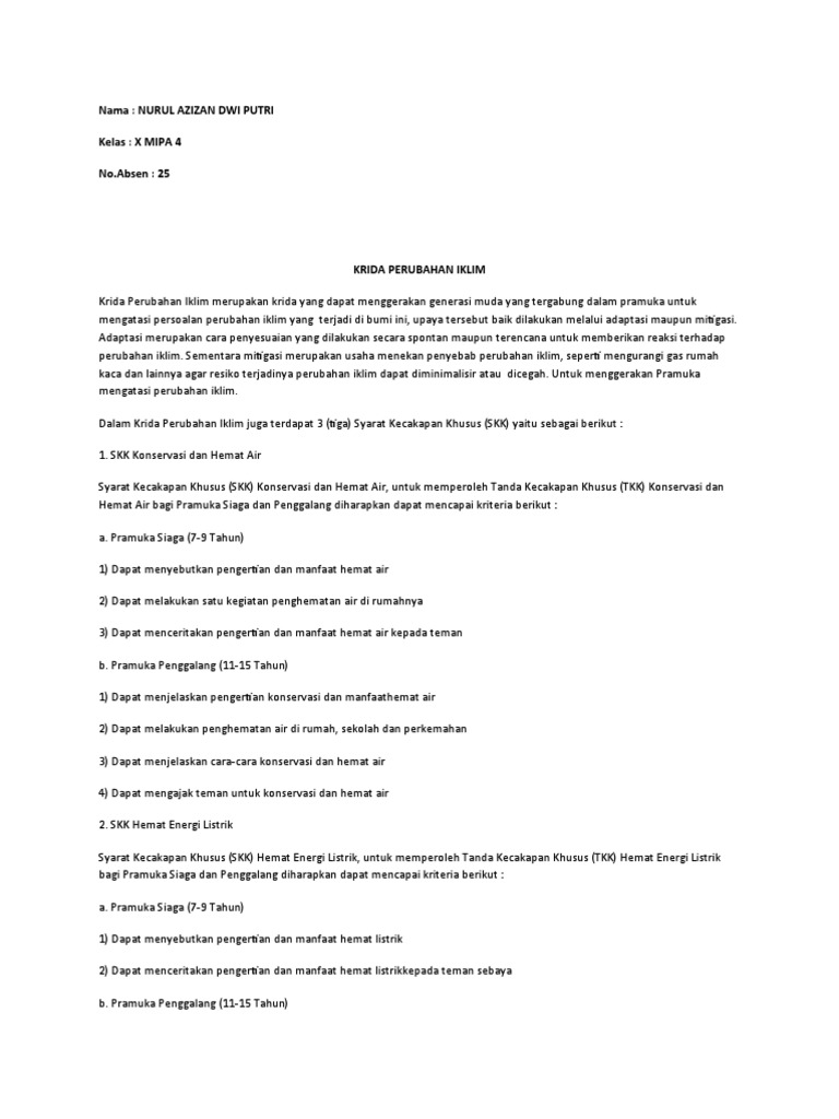 Krida Perubahan Iklim | PDF | Sains & Matematika