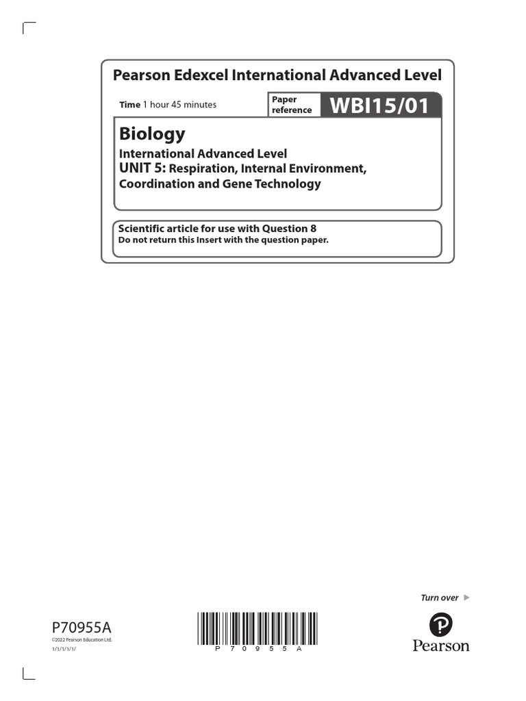 Biology: Pearson Edexcel International Advanced Level | PDF | Autonomic ...