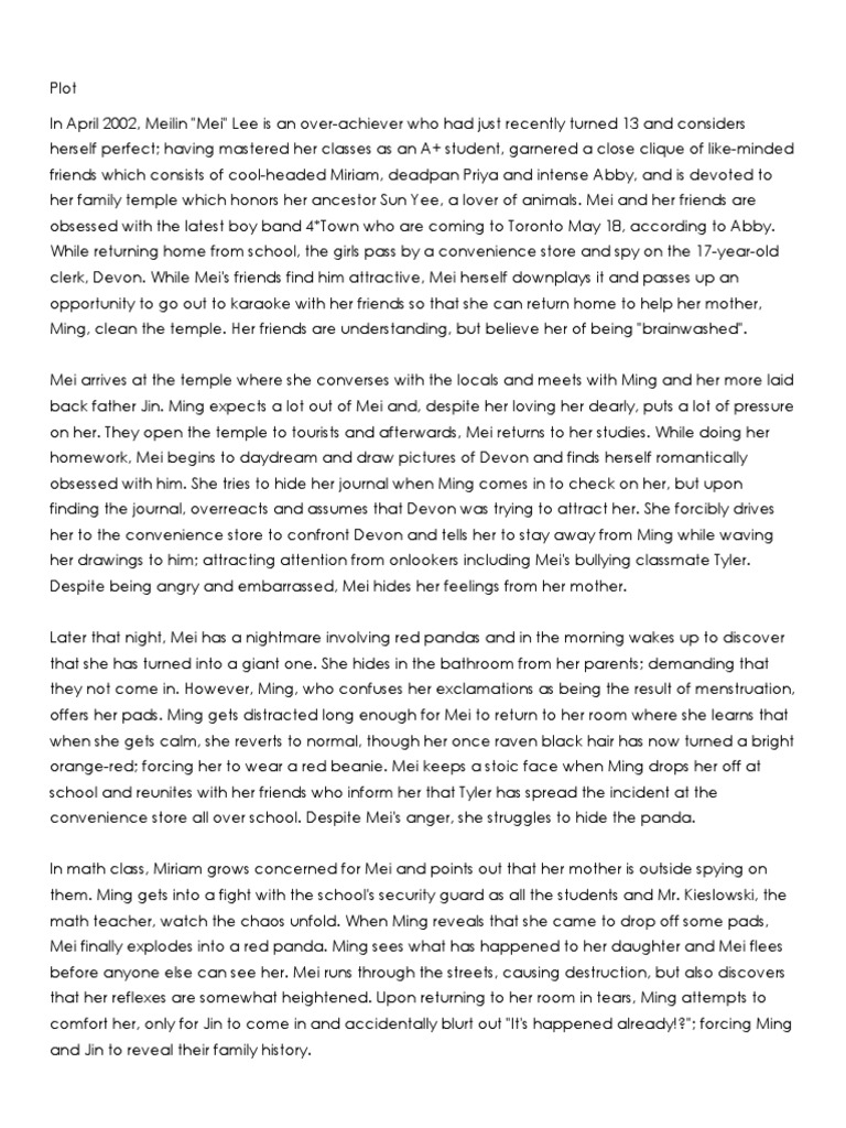 Truning Red (Plot) | PDF