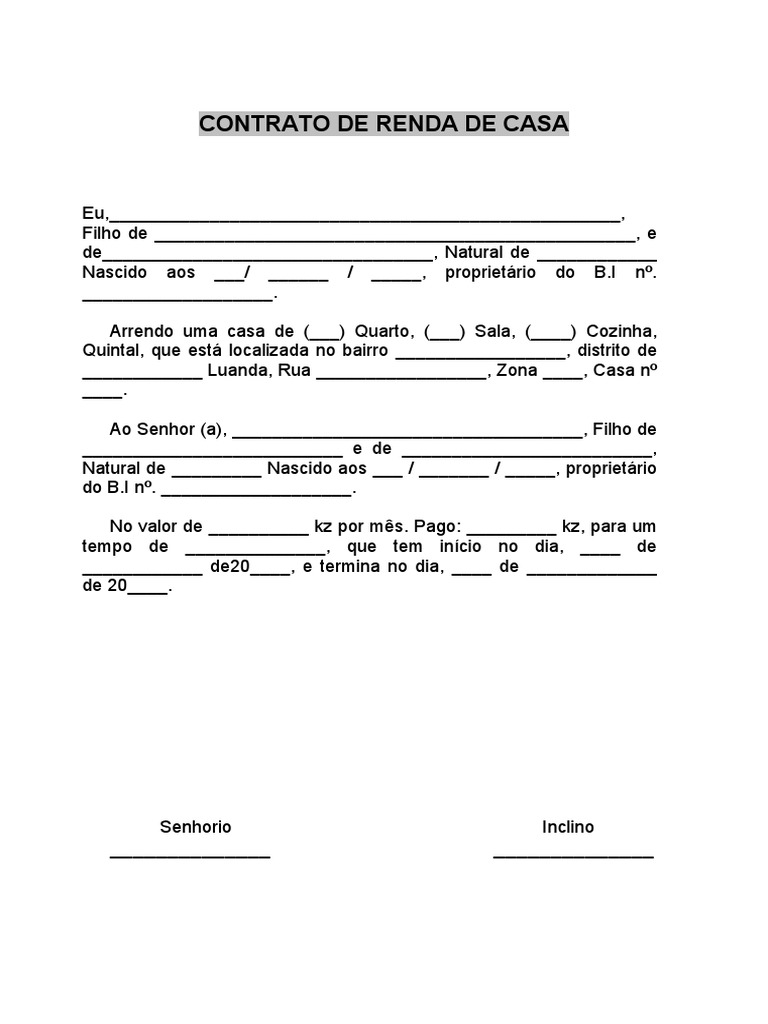 Contrato de Renda | PDF