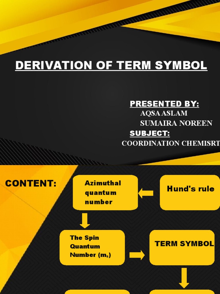 Derivation of Term Symbols for p1 through p5 Configurations | PDF ...