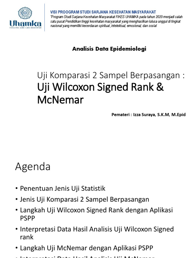 Uji Wilcoxon Signed Ranks Test Dan MC Nemar | PDF