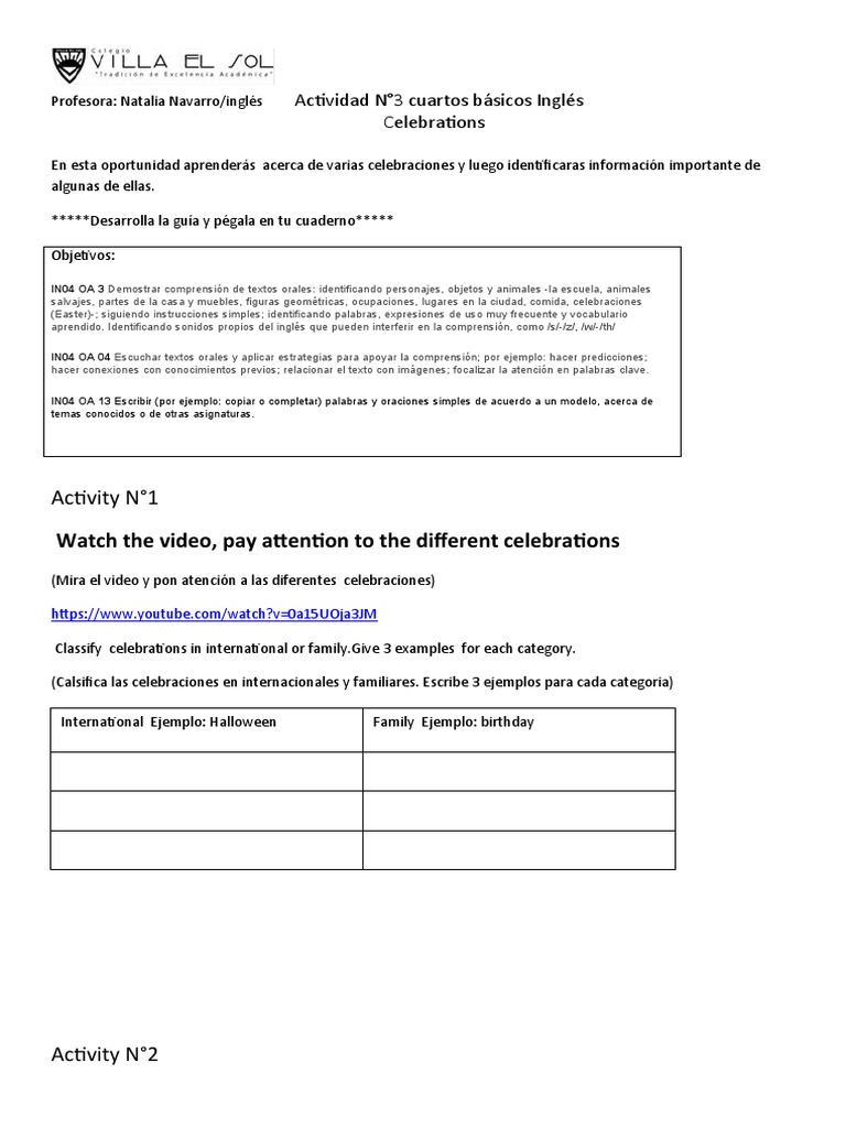 Celebrations | PDF