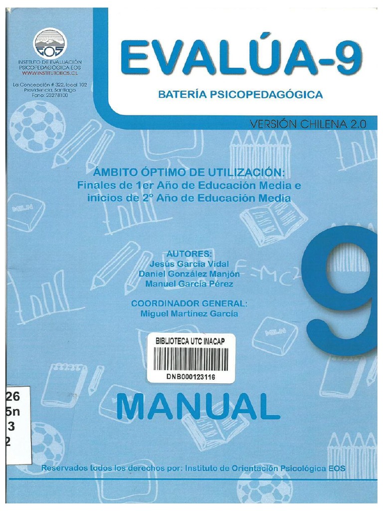 Manual Evalua 9 Version Chilenapdf | PDF