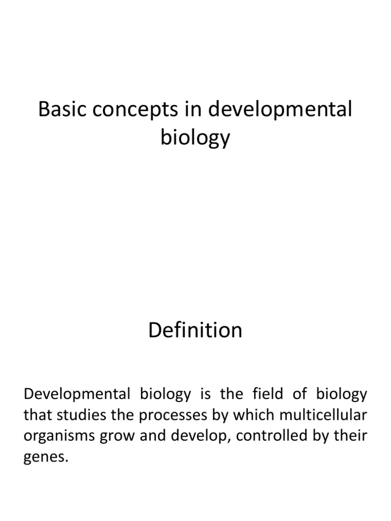 Introduction to Developmental Biology | PDF | Developmental Biology ...