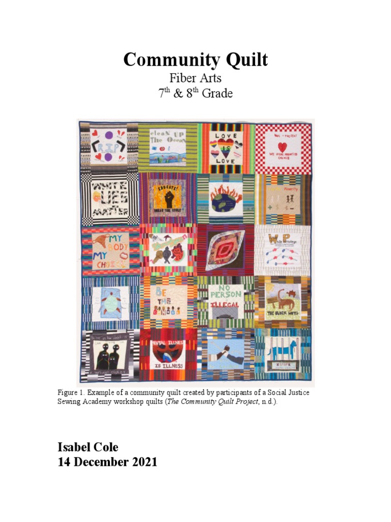 Isabel Cole Community Quilt | PDF | Quilt | Sewing