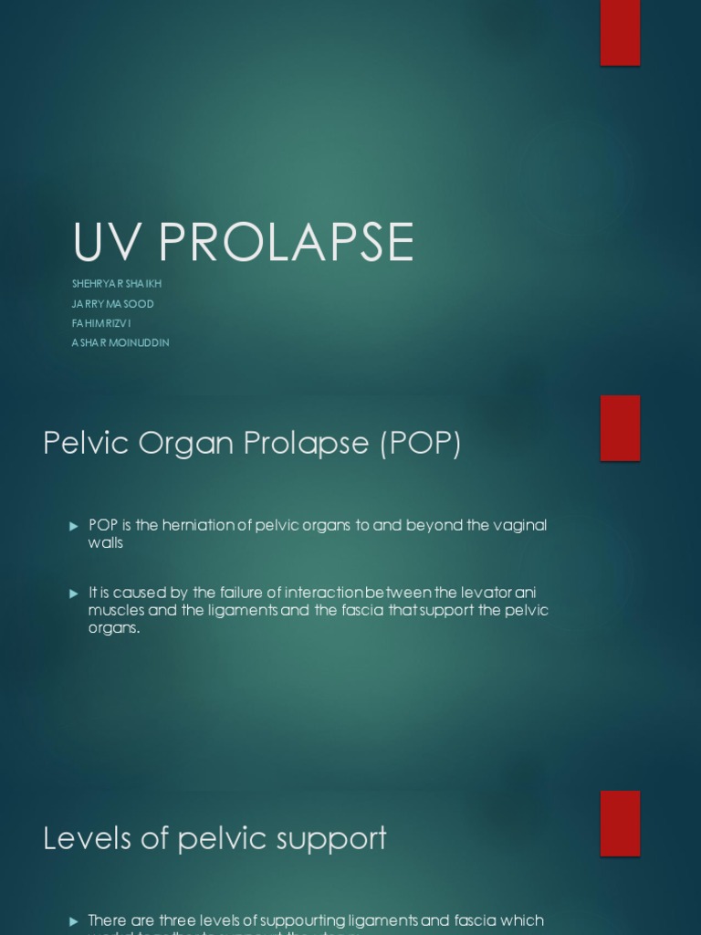 UV Prolapse | PDF | Vagina | Human Reproduction