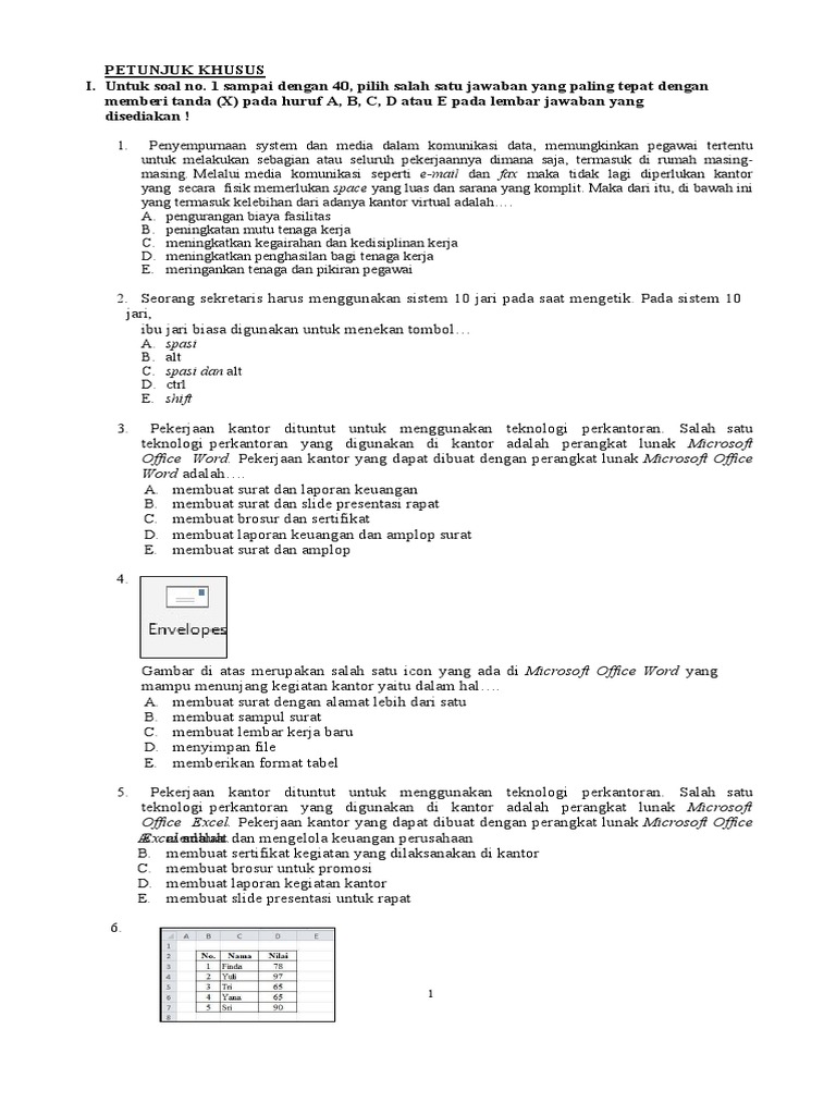 SOAL DPK Paket A US 2021 Sinau-Thewe | PDF