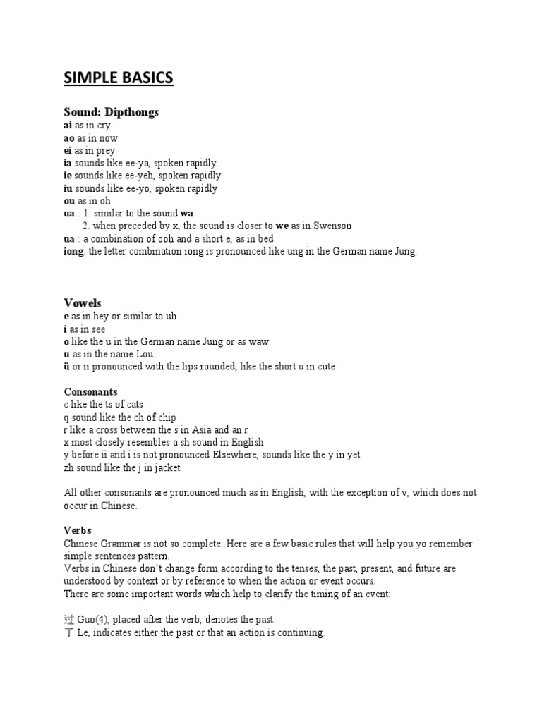 Simple Basics | PDF | English Language | Verb