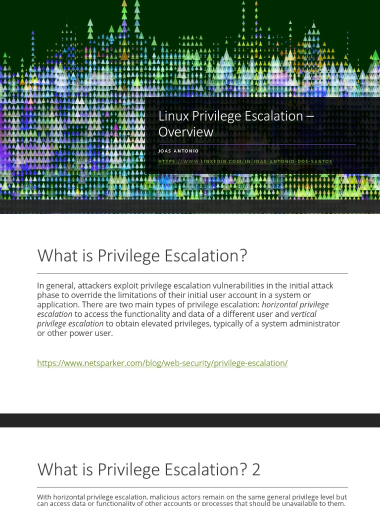 Linux Privilege Escalation Overview | PDF