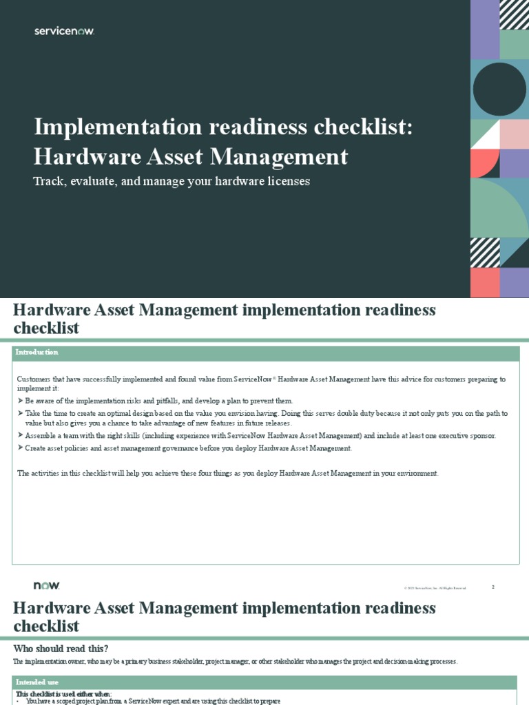 Hardware Asset Management Readiness | PDF | Governance | Asset Management