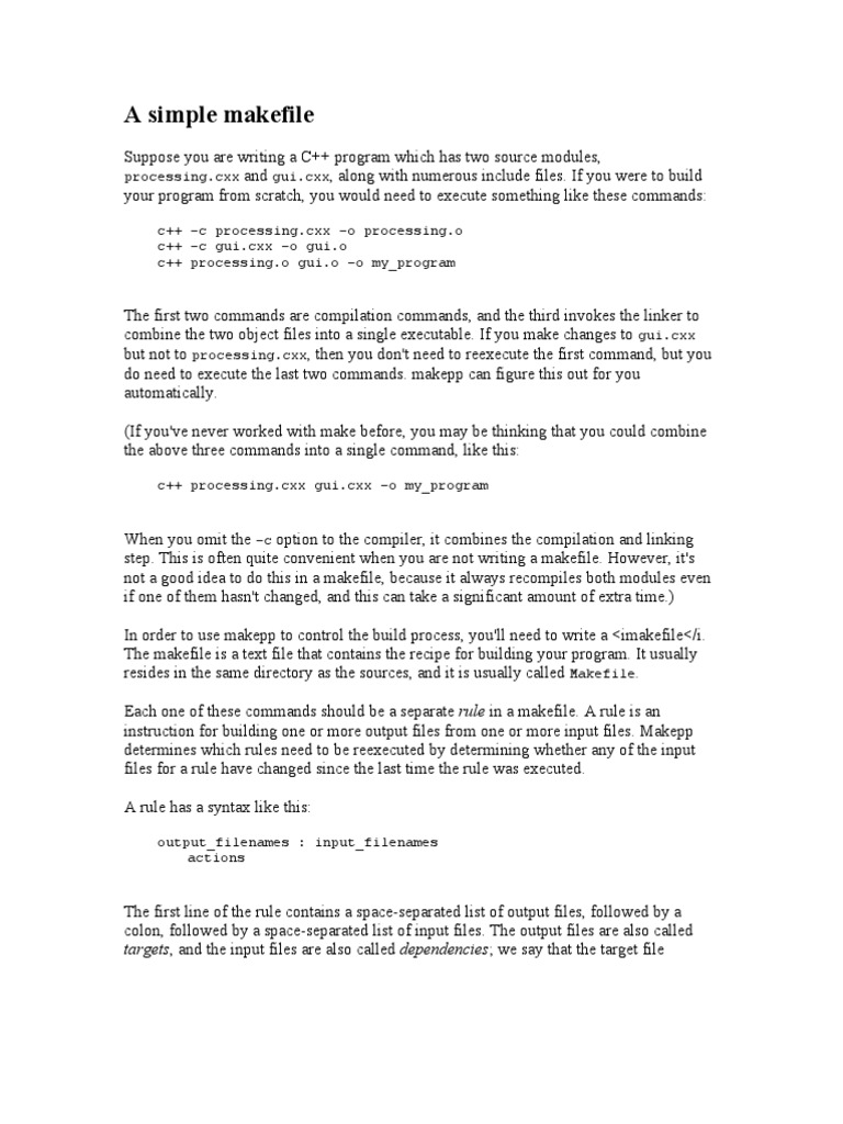 A Simple Makefile | PDF | Cpu Cache | Random Access Memory