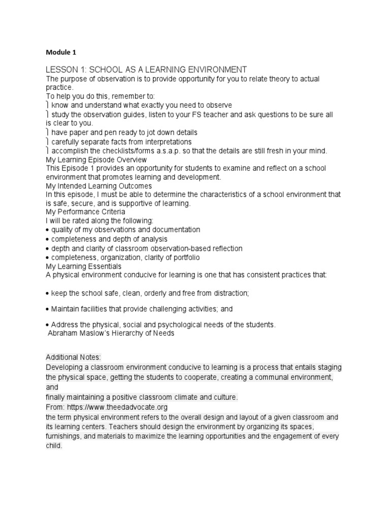 FIELD STUDY Guide | Download Free PDF | Learning | Differentiated ...