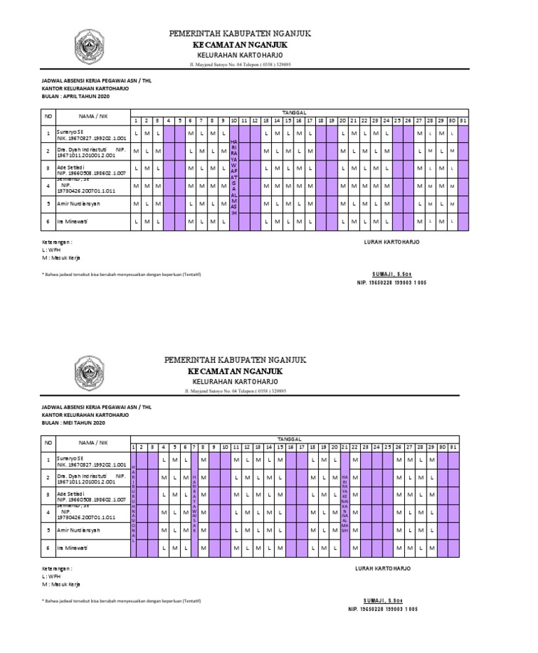 Format Absensi | PDF
