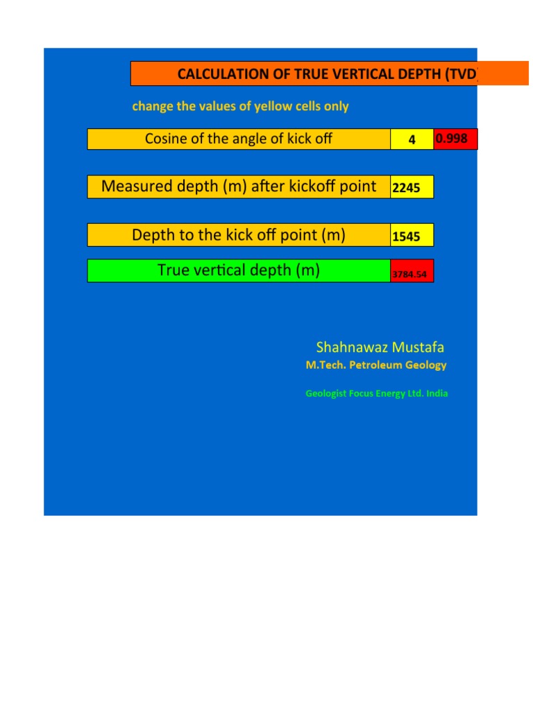 True Vertical Depth Calculation Guide | PDF