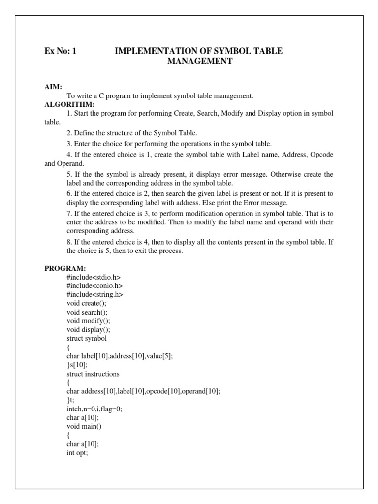 CS8602 Compiler Lab | Download Free PDF | Subroutine | Assembly Language