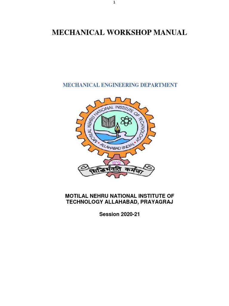 Workshop Lab Manual - MNNIT-2 | PDF | Welding | Construction