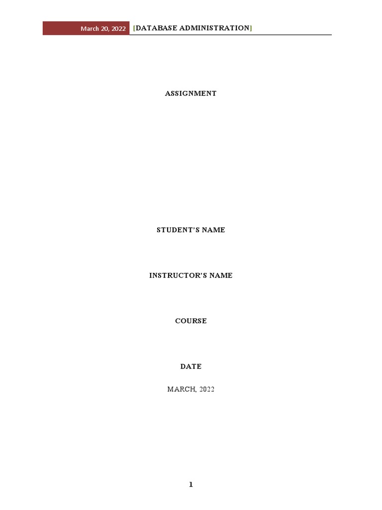 Database Administration | PDF | Databases | My Sql