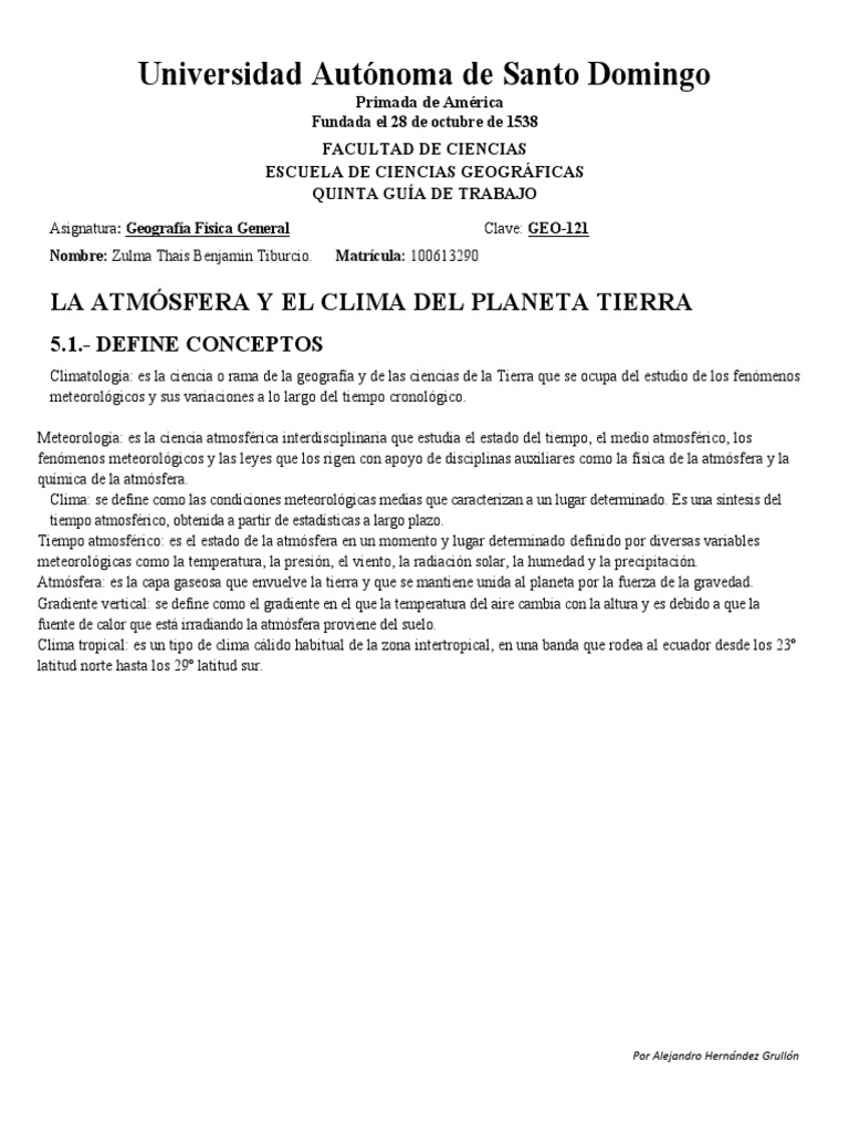 Guia #5 Geografia | PDF | Clima | Ciclones tropicales