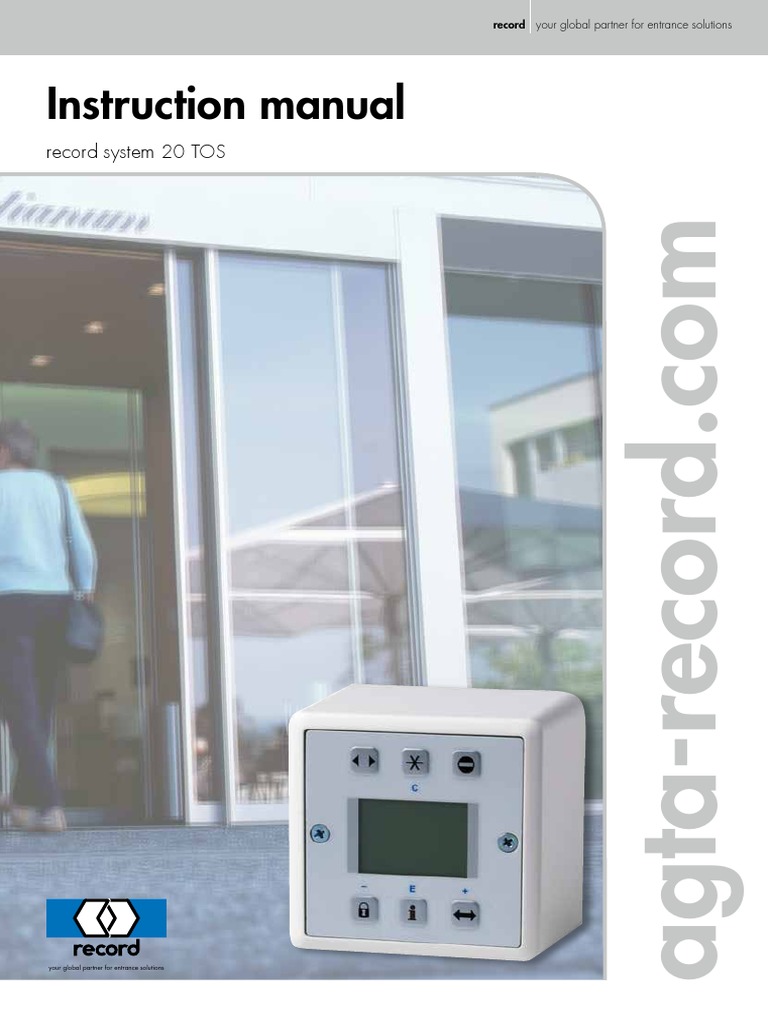 Instruction Manual: Record System 20 TOS | PDF | Door | Troubleshooting