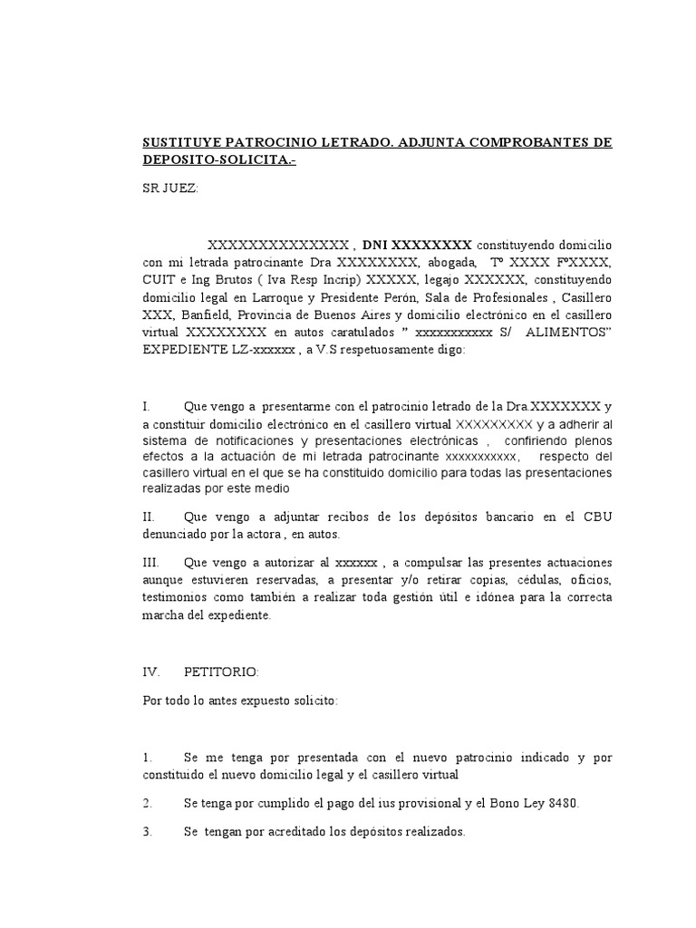 Sustituye Patrocinio | PDF