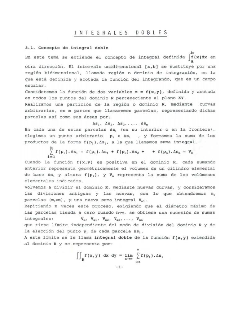 Integrales Dobles | PDF | Integral | Física teórica