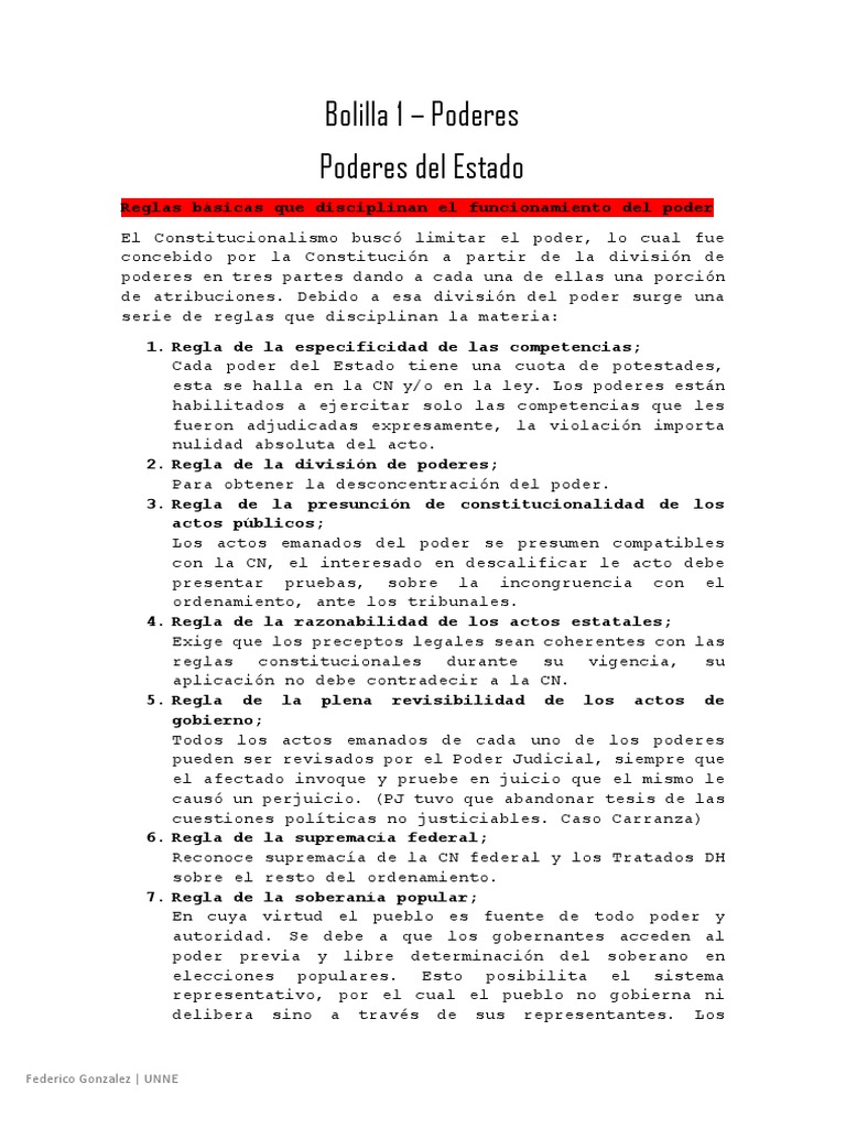 Bolilla 1 - Poderes | PDF