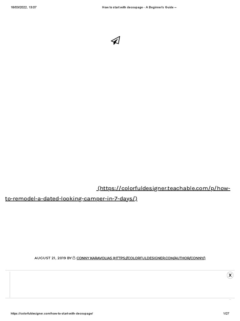 How To Start With Decoupage - A Beginner's Guide | PDF