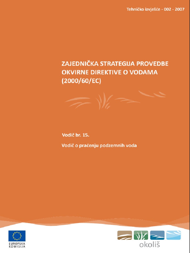 15 - Vodic o Monitoringu Podzemnih Voda - HRV | PDF