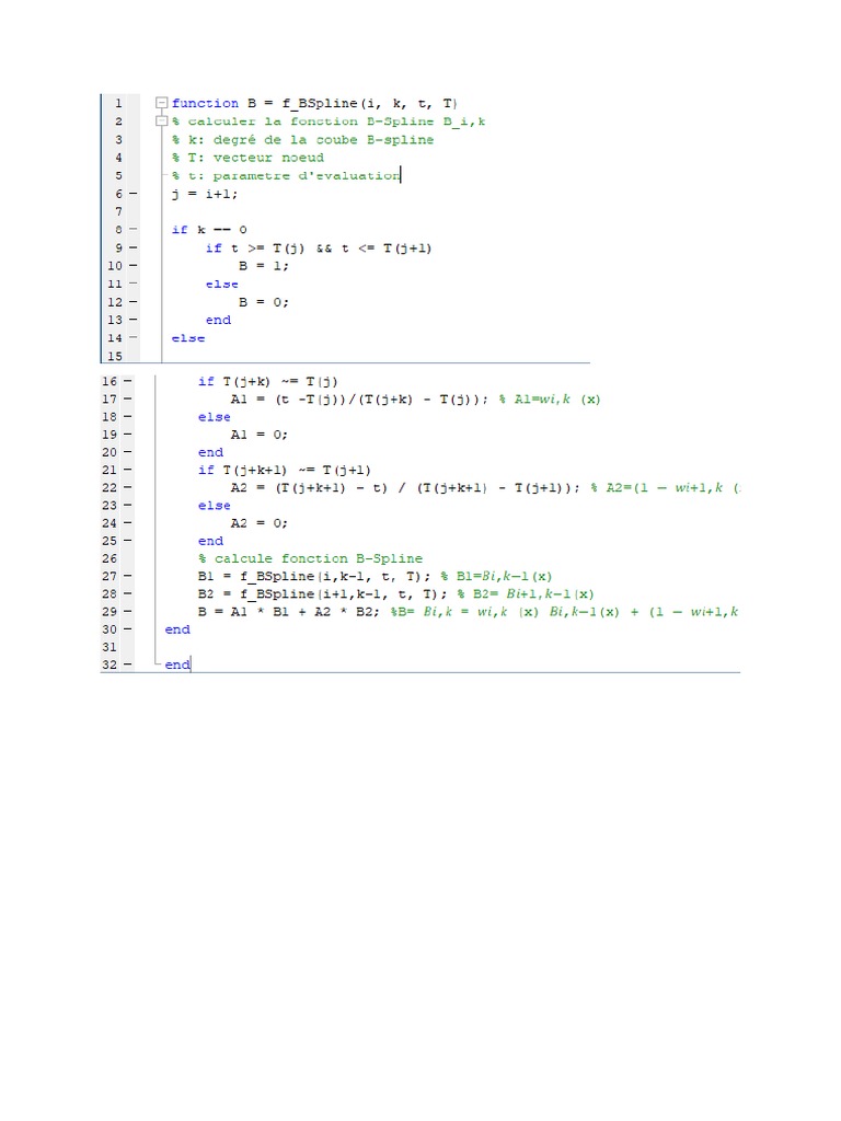 B-Spline Matlab | PDF