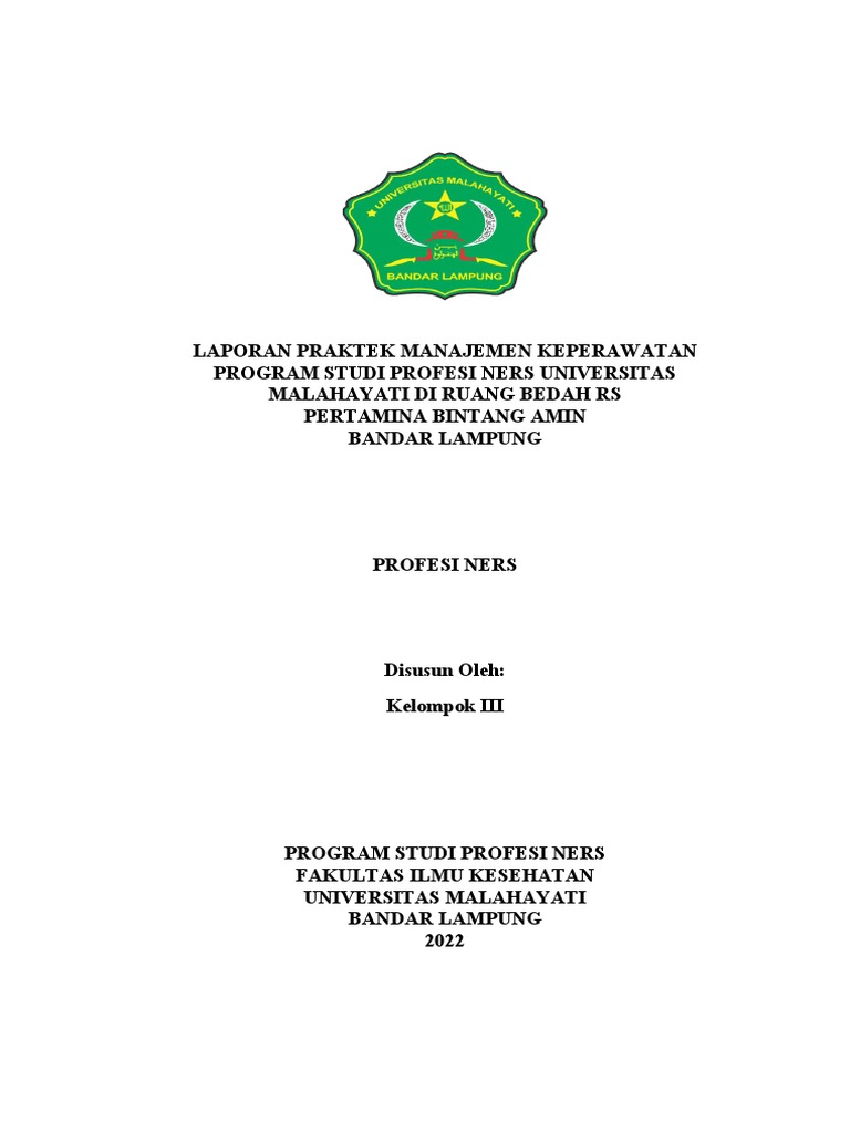 Laporan Praktek Ners di RS Pertamina | PDF