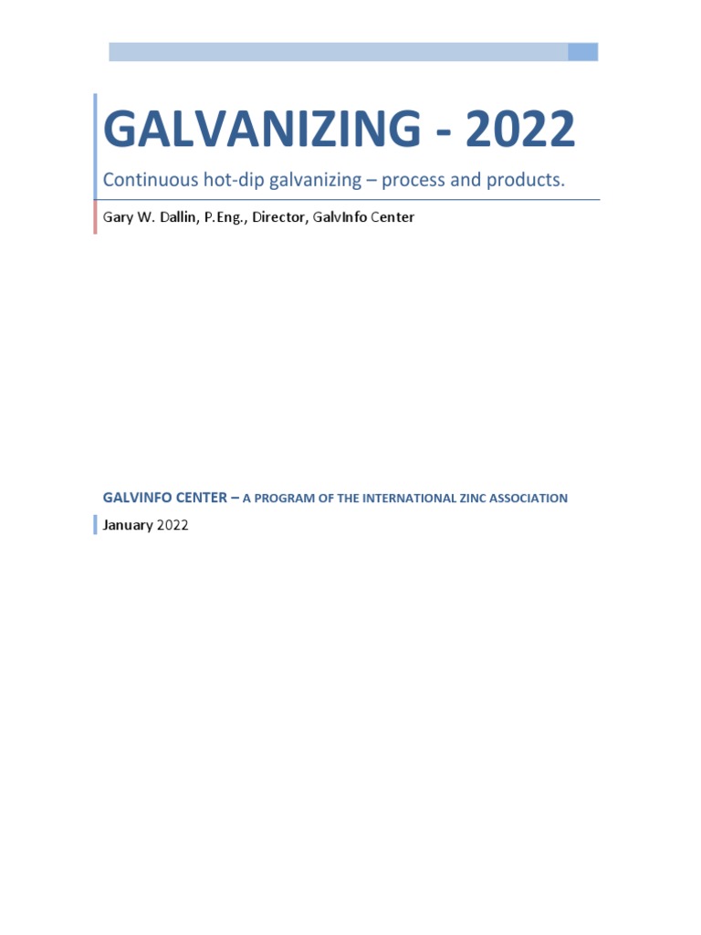 Galvanizing 2022 | PDF | Corrosion | Galvanization