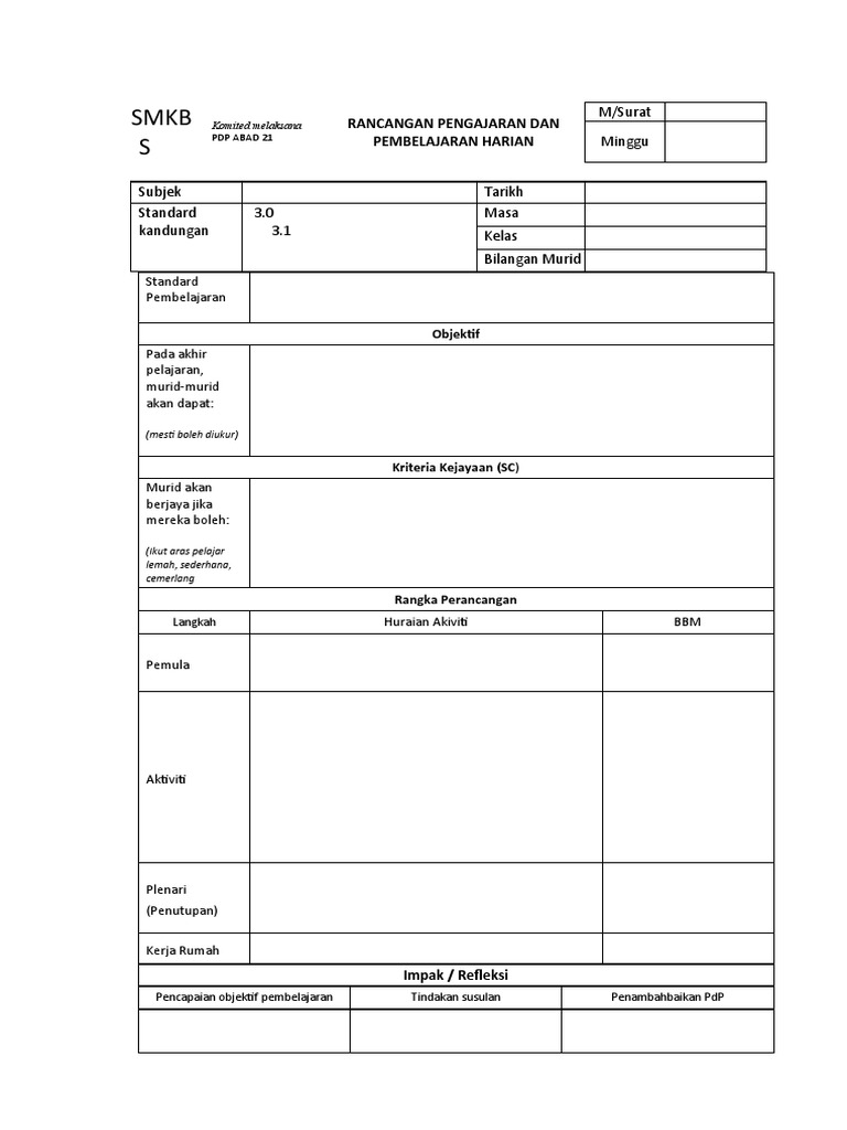RPH - Format RPH RBT | PDF