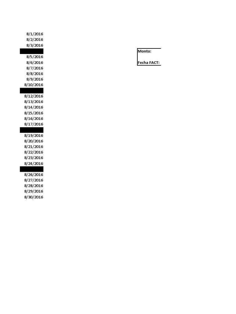 Ejemplo de Fechas de Pago | PDF