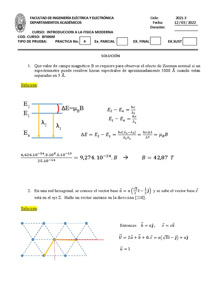 PC4 Bfi06 - Fiee Uni | PDF | Física Aplicada e Interdisciplinaria | Ingenieria Eléctrica