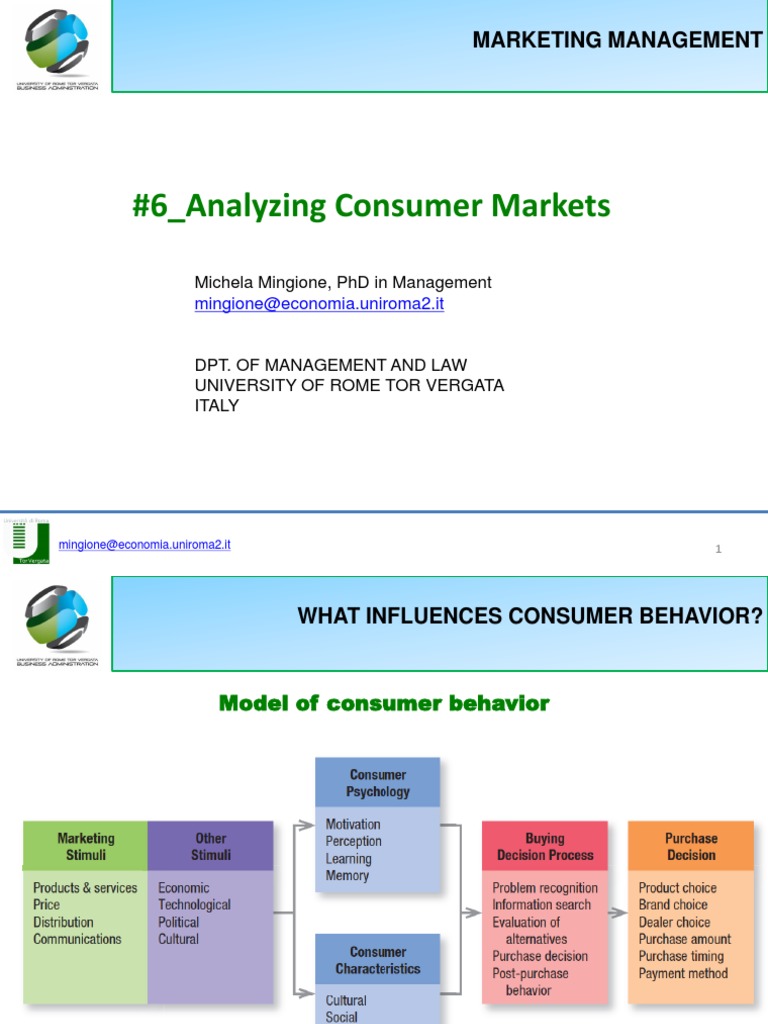#6 - Analyzing Consumer Markets: Marketing Management | PDF | Consumer ...
