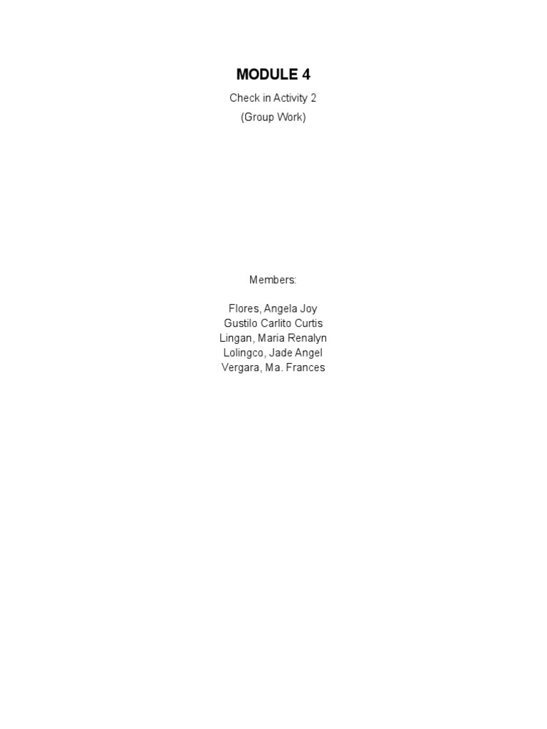 Check in Activity 2 (Group Work) | PDF | Interest | Debt