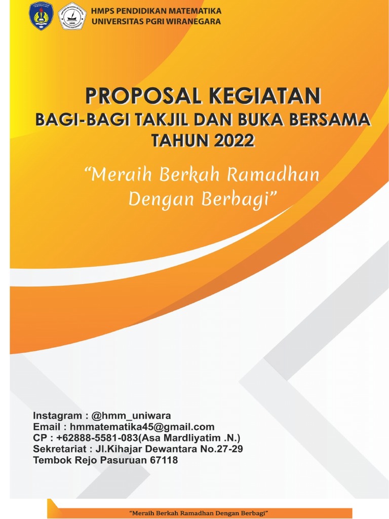 Proposal Bagi-Bagi Takjil Dan Bukber | PDF