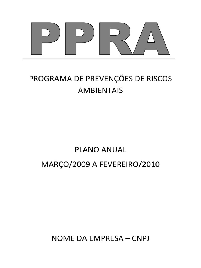 Modelo Do Ppra Completo | PDF