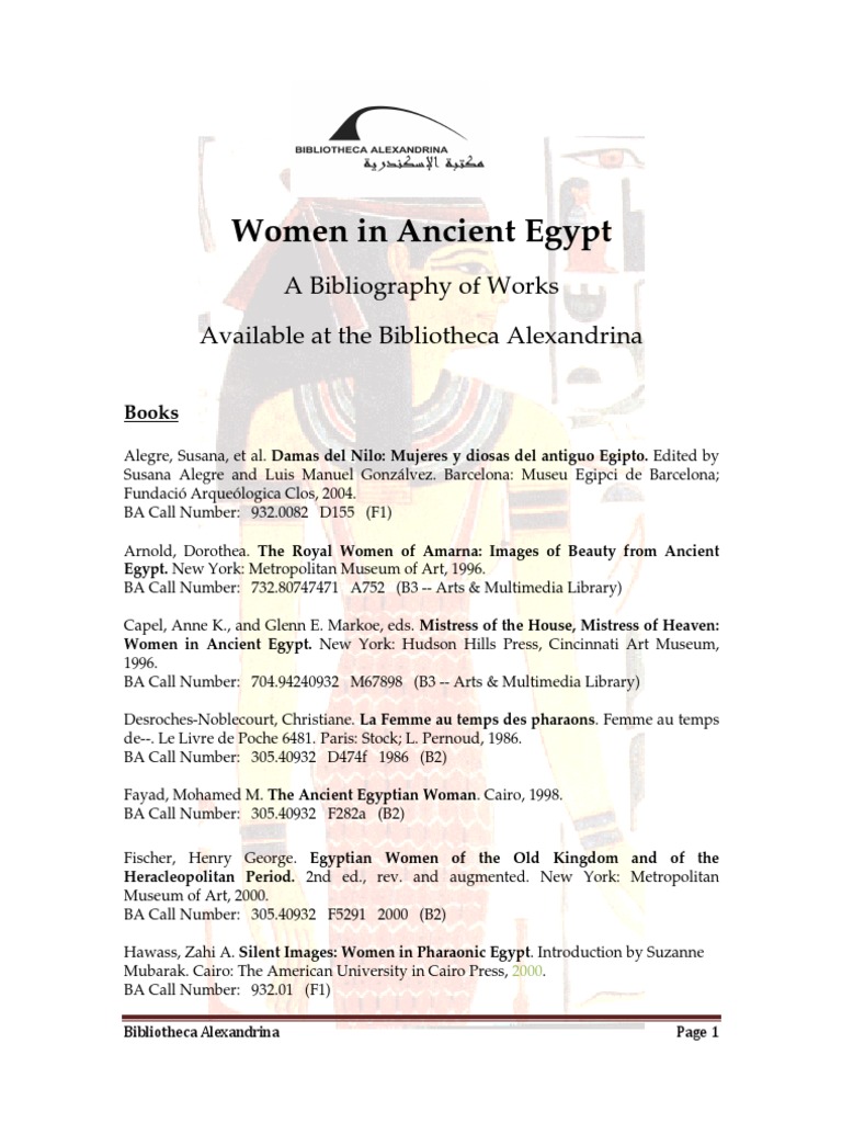 Women Ancient Egypt Books | PDF | Ancient Egypt | Egypt