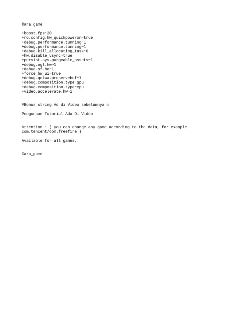 Settingan Setedit | PDF