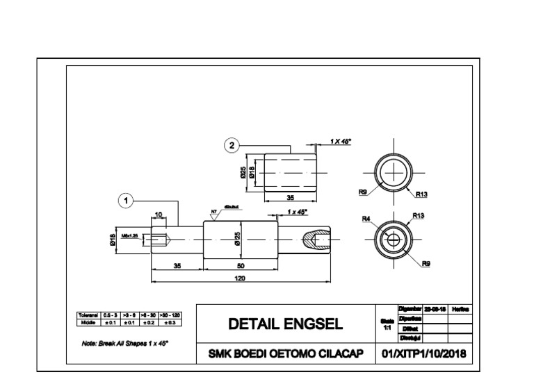 Job Sheet Engsel Pintu | PDF