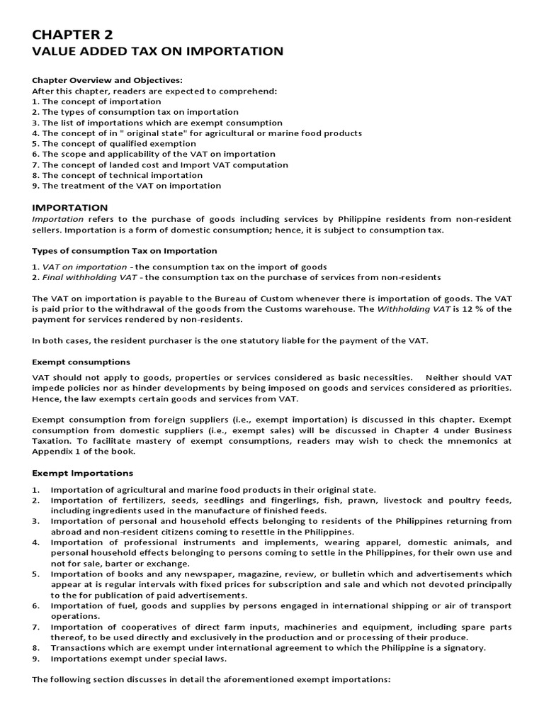 VAT on Importation in the Philippines | PDF | Value Added Tax | Taxes