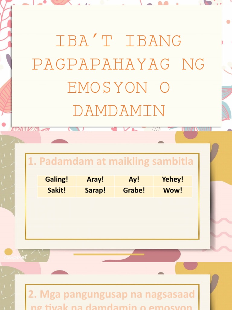 Iba T Ibang Emosyon Pdf