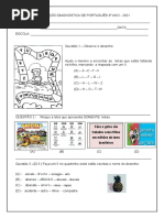 Simulado 01 - Português - 2º Ano (Professor Adonis) | PDF | Cães
